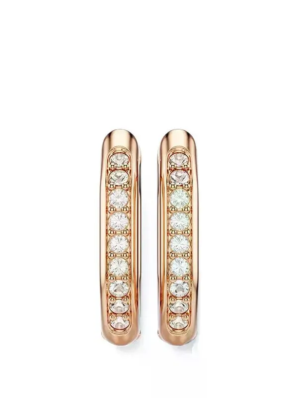 SWAROVSKI Dextera Crystal-embellished Hoop Earrings - Pink