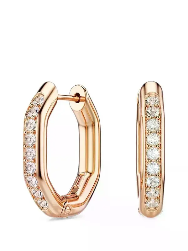 SWAROVSKI Dextera Crystal-embellished Hoop Earrings - Pink