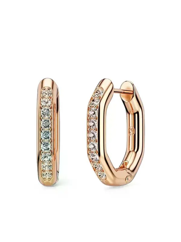 SWAROVSKI Dextera Crystal-embellished Hoop Earrings - Pink