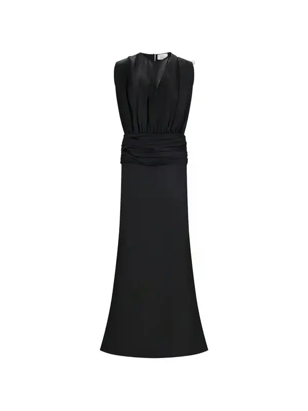 Giuseppe Di Morabito Crystal-embellished Ruched Maxi Dress