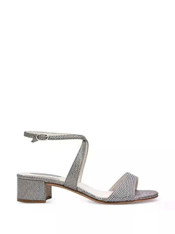 Rene Caovilla Crystal-embellished Sandals - Grey