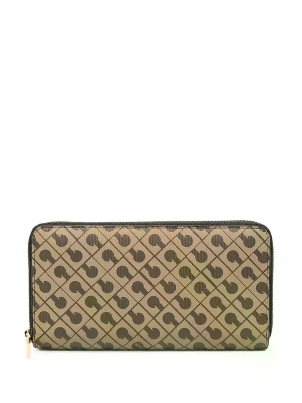 GHERARDINI Millerighe Logo-print Zip-around Wallet - Brown