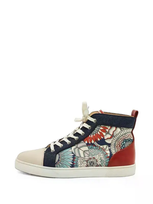 CHRISTIAN LOUBOUTIN Louis Printed High-top Sneakers