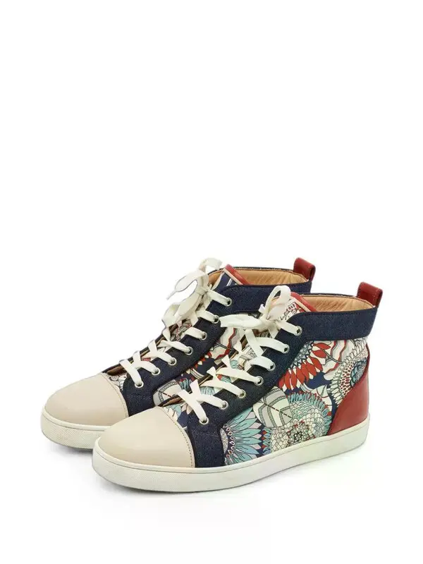 CHRISTIAN LOUBOUTIN Louis Printed High-top Sneakers