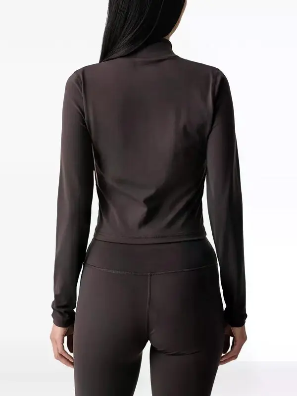 SPORTY & RICH Serif Logo-print Zip-up Jacket