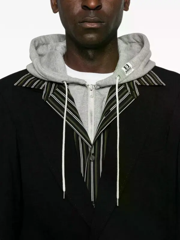 Mihara Yasuhiro Layered Design Hoodie Detail Jacket