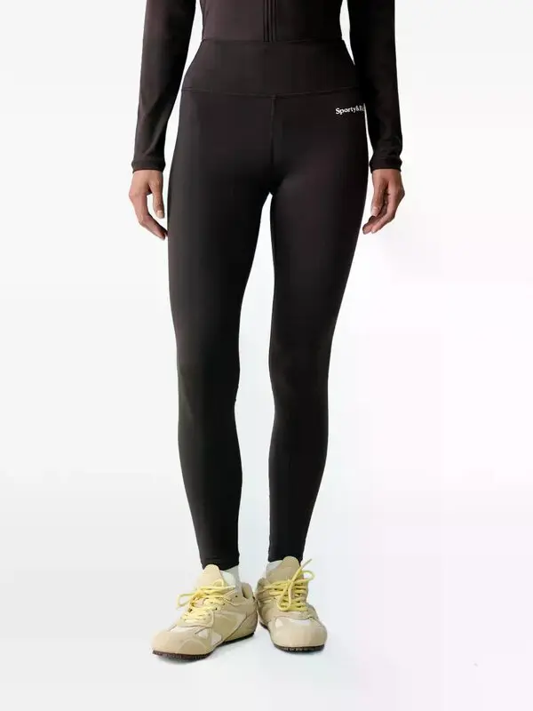 SPORTY & RICH Serif Logo-print Leggings