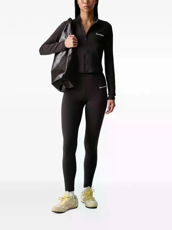 SPORTY & RICH Serif Logo-print Leggings