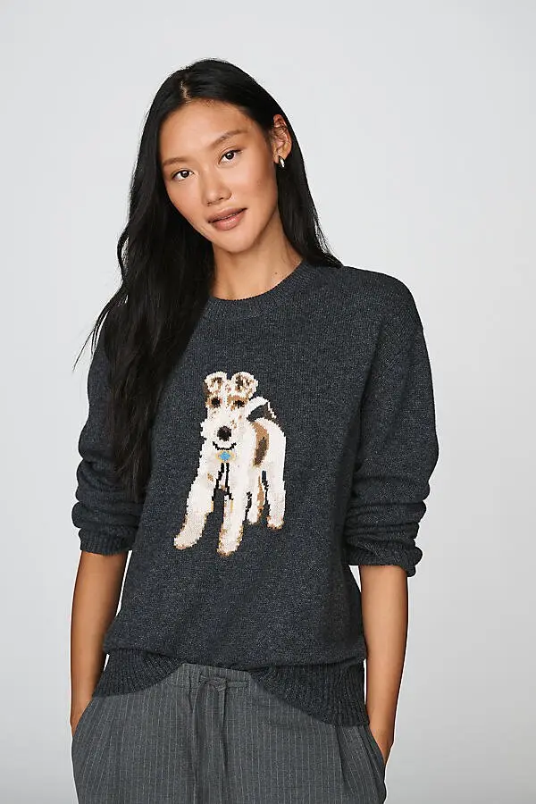 ROWING BLAZERS Mouline Terrier Crew-neck Sweater - Heather Gray
