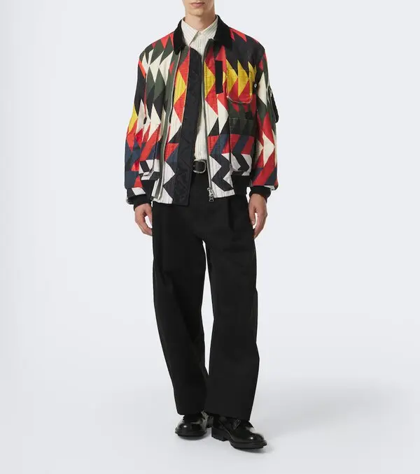 Sacai X A.p.c. Padded Printed Cotton Blouson Jacket