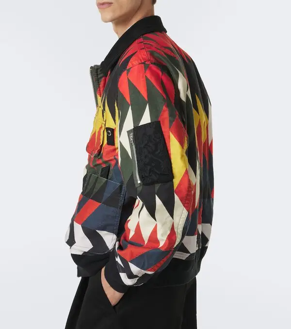 Sacai X A.p.c. Padded Printed Cotton Blouson Jacket