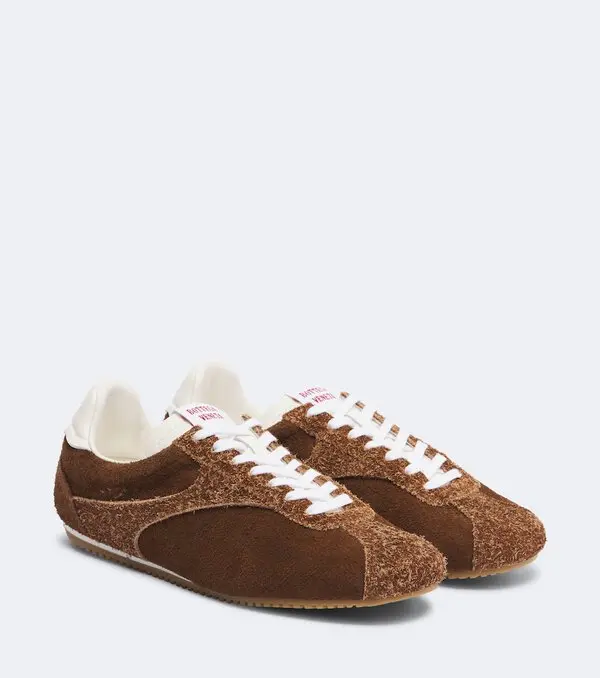 Bottega Veneta Shot Suede Sneakers - Brown