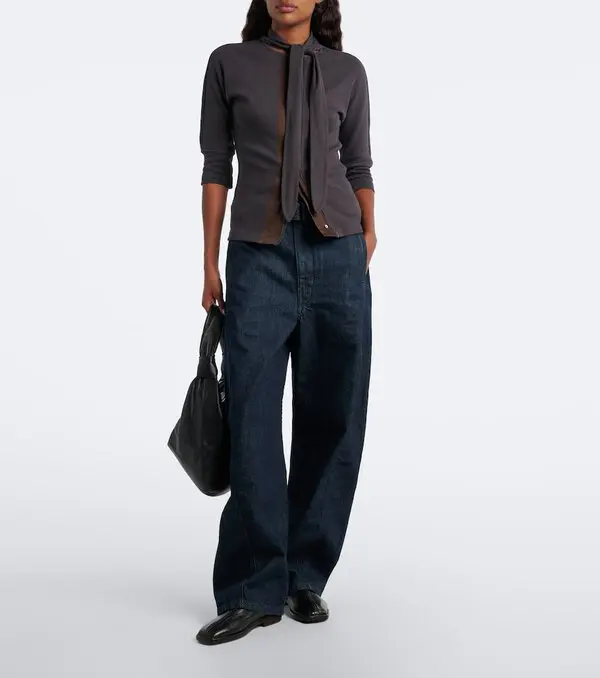 LEMAIRE Cotton And Linen-blend Jersey T-shirt