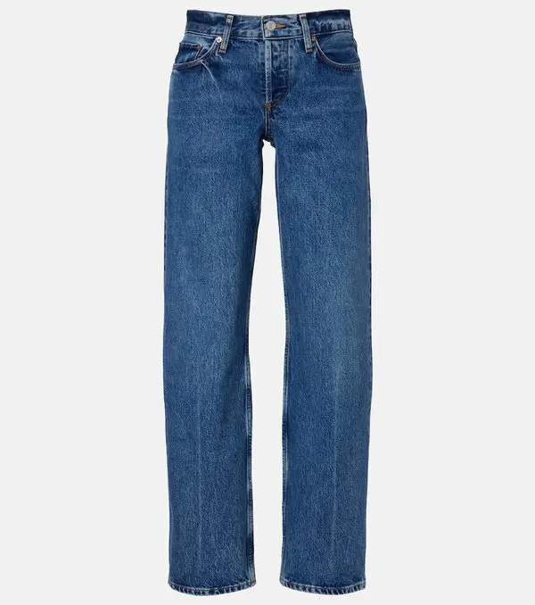 AGOLDE Low Rise Loose Straight Jeans - Blue