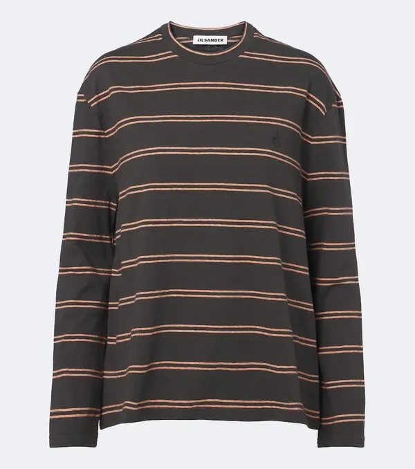 JIL SANDER Striped Cotton T-shirt