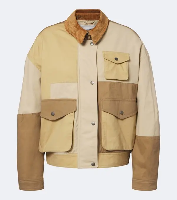 MARANT ETOILE Risla Patchwork Cotton Jacket - Beige