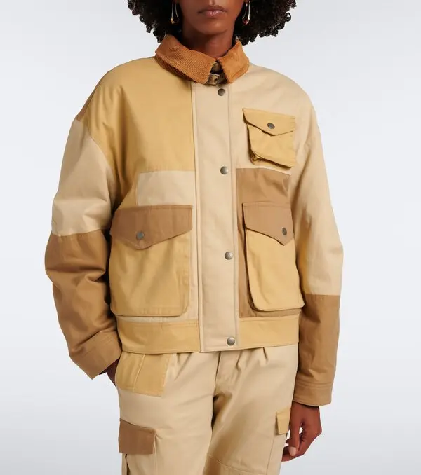 MARANT ETOILE Risla Patchwork Cotton Jacket - Beige
