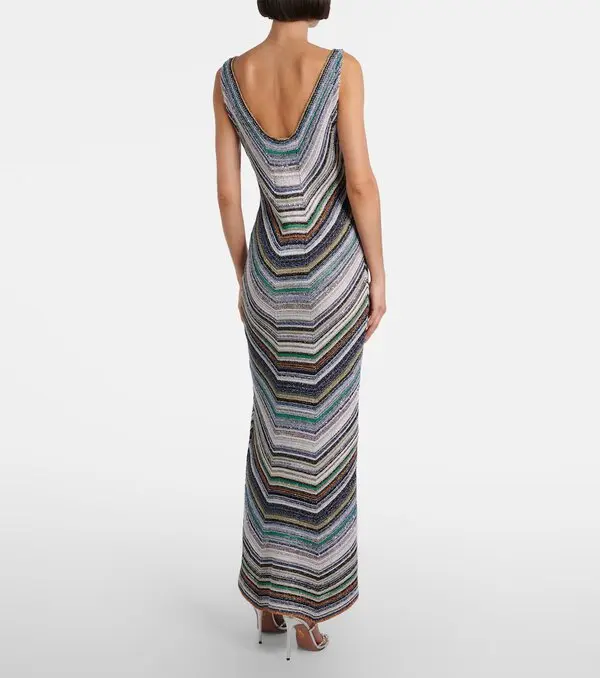 Missoni Striped Lamé Gown
