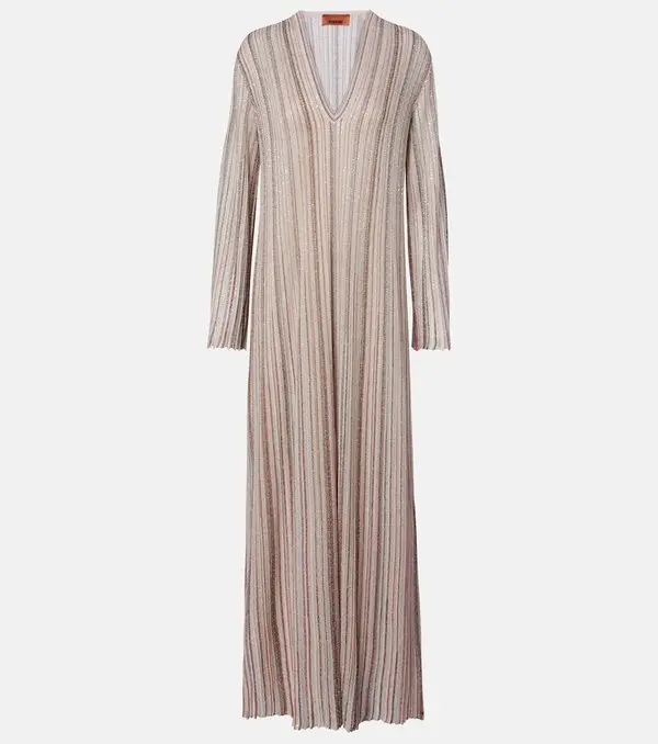 Missoni Striped Lamé Gown - Pink