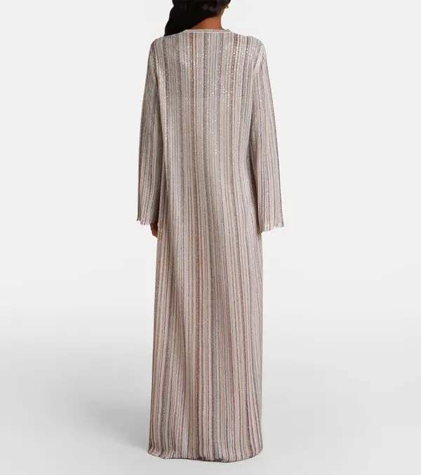 Missoni Striped Lamé Gown - Pink