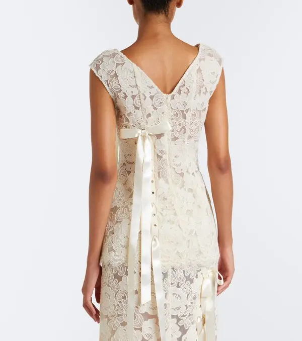 Simone Rocha Lace Top With Bow Detail