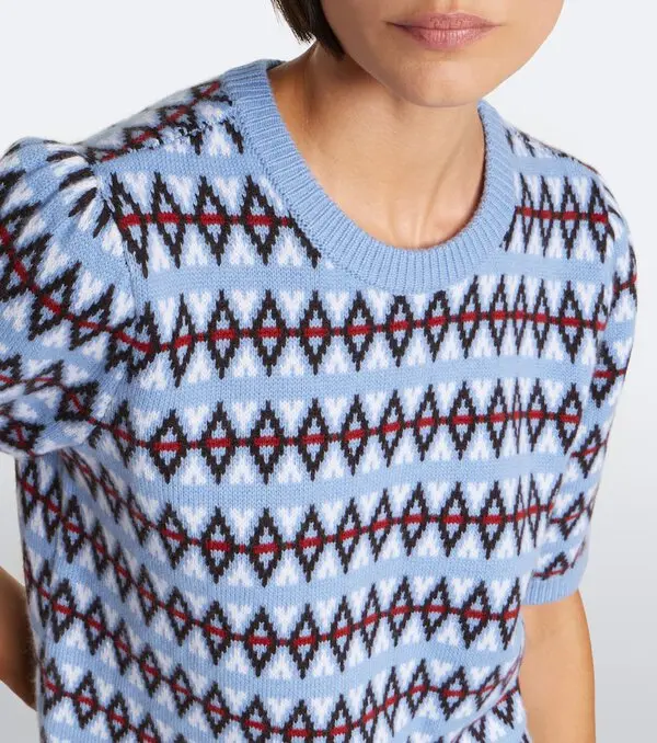 FRAME Jacquard Wool And Cashmere Sweater