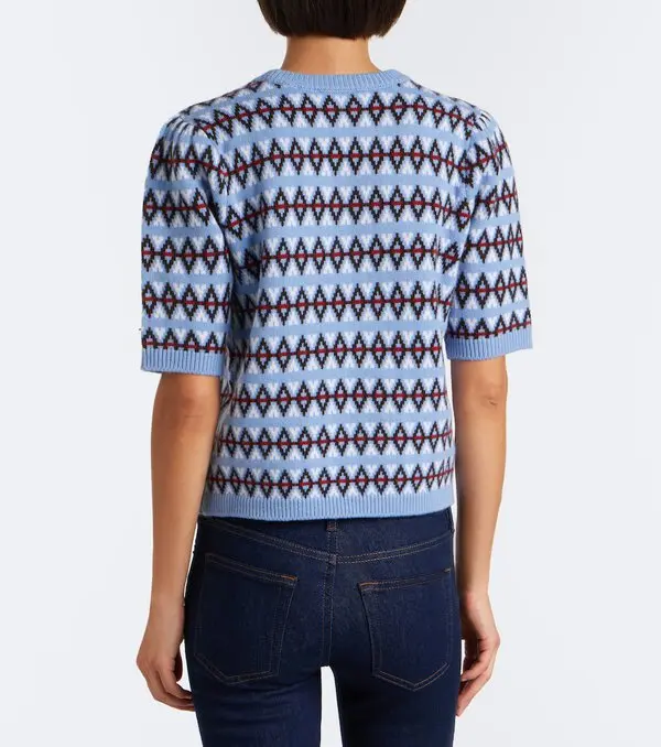FRAME Jacquard Wool And Cashmere Sweater