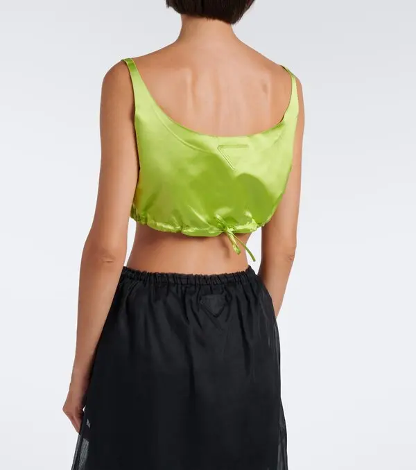 Prada Silk Duchesse Crop Top