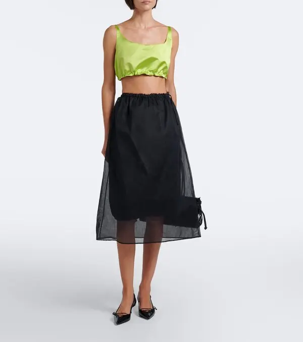 Prada Silk Duchesse Crop Top