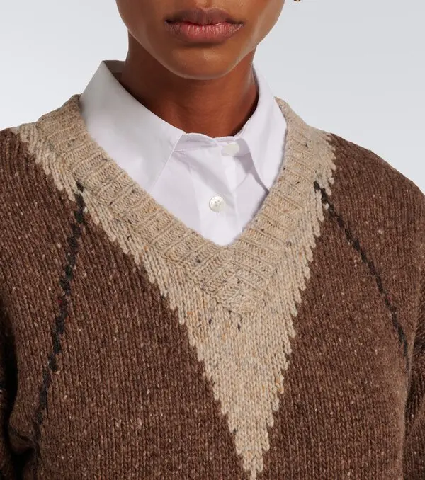 Altuzarra Parish Argyle Wool And Alpaca Blend Sweater