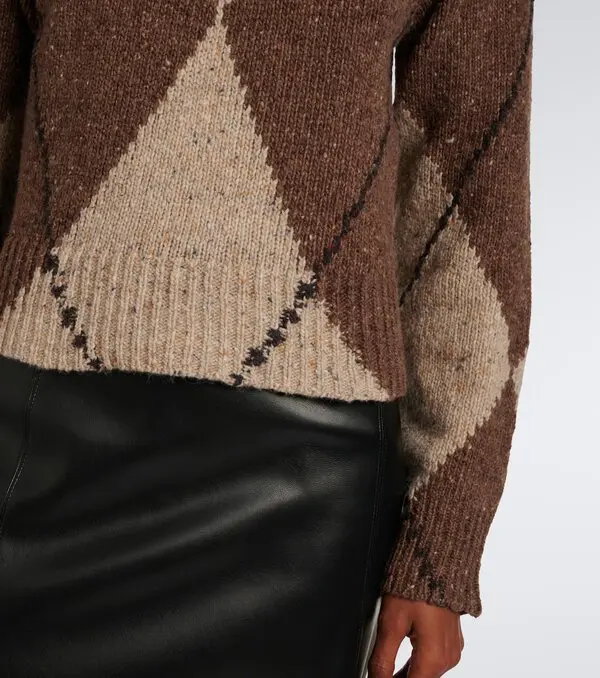 Altuzarra Parish Argyle Wool And Alpaca Blend Sweater