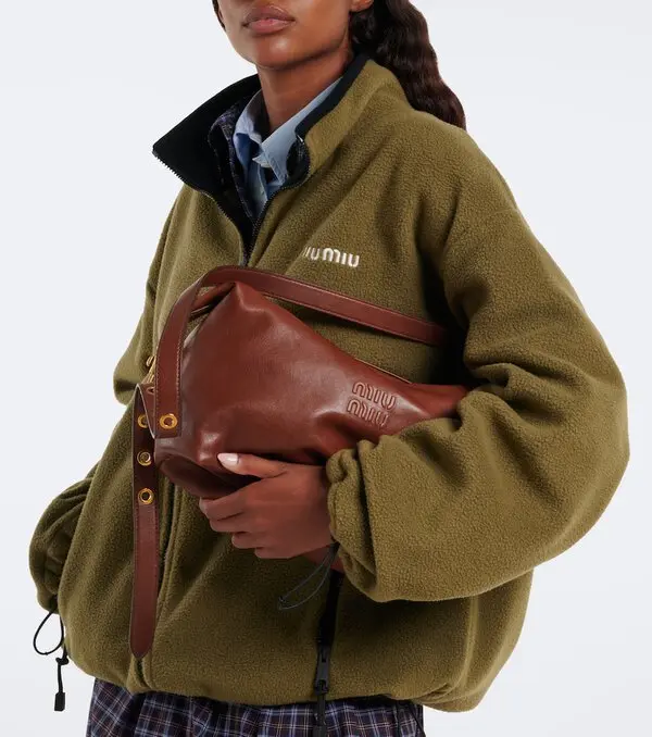 Miu Miu Spirit Leather Shoulder Bag - Brown