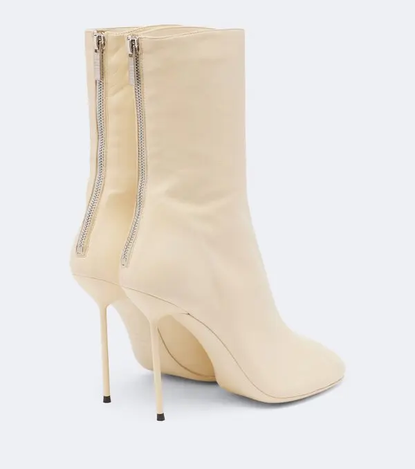 Paris Texas Lidia Leather Ankle Boots - White