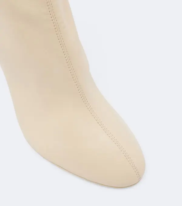 Paris Texas Lidia Leather Ankle Boots - White