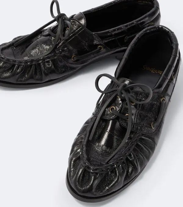 Saint Laurent Le Loafer Leather Boat Shoes
