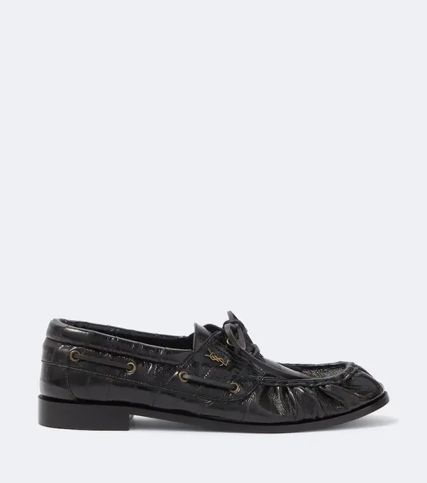 Saint Laurent Le Loafer Leather Boat Shoes