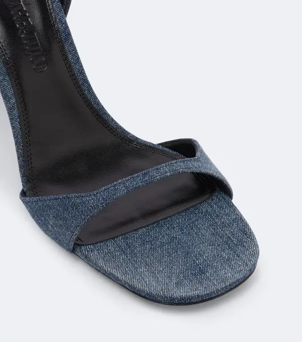 Attico Ora Denim Slingback Sandals