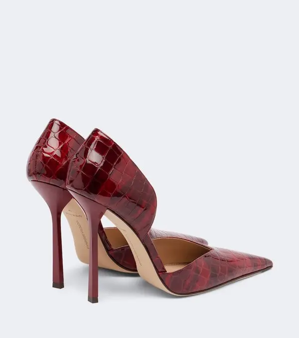 Victoria Beckham Croc-effect Leather Pumps