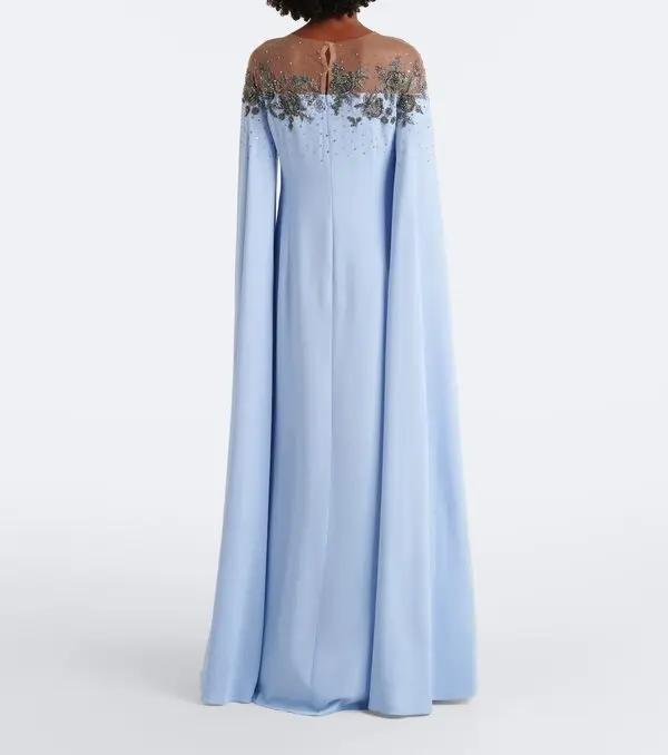 Carolina Herrera Embellished Crêpe Gown