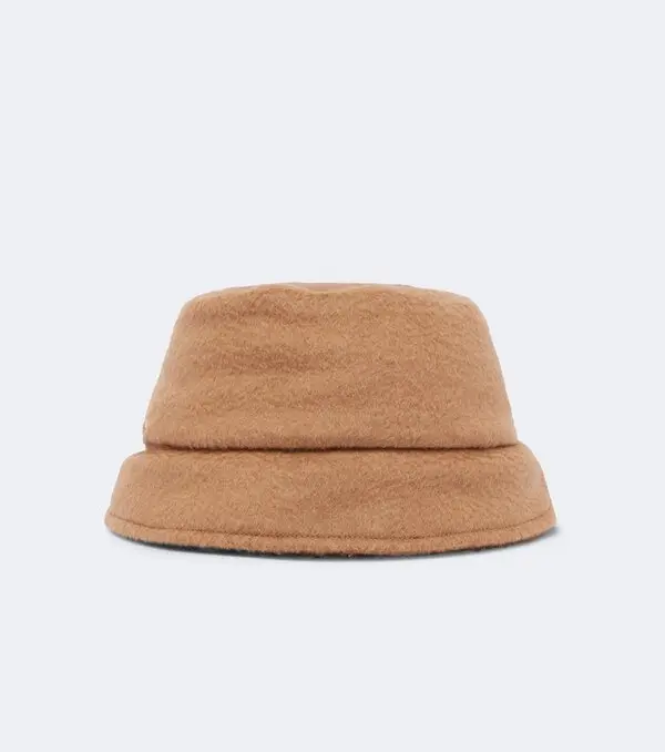 Max Mara Reversible Camel Hair And Silk Bucket Bag