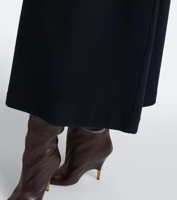 Max Mara Wool And Cotton-blend Midi Dress