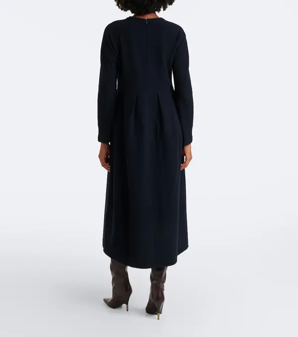 Max Mara Wool And Cotton-blend Midi Dress