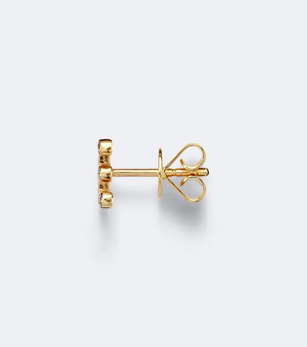 Sophie Bille Brahe Initial Petite E 18kt Single Earring With Diamonds