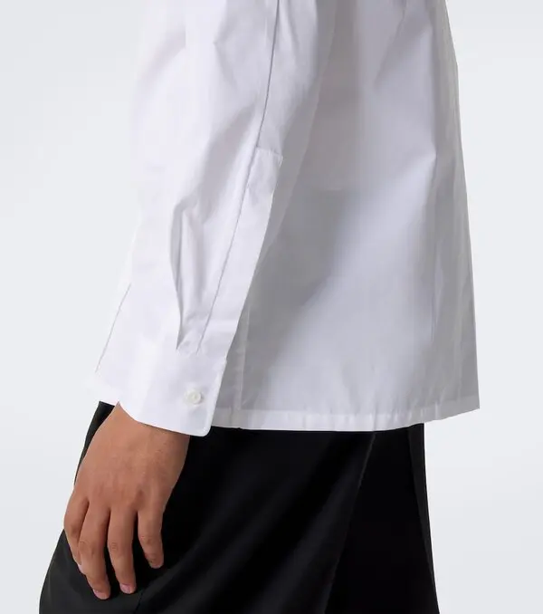 Givenchy Logo Embroidered Cotton Poplin Shirt