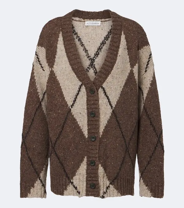 Altuzarra Ramblers Wool And Alpaca-blend Cardigan - Brown