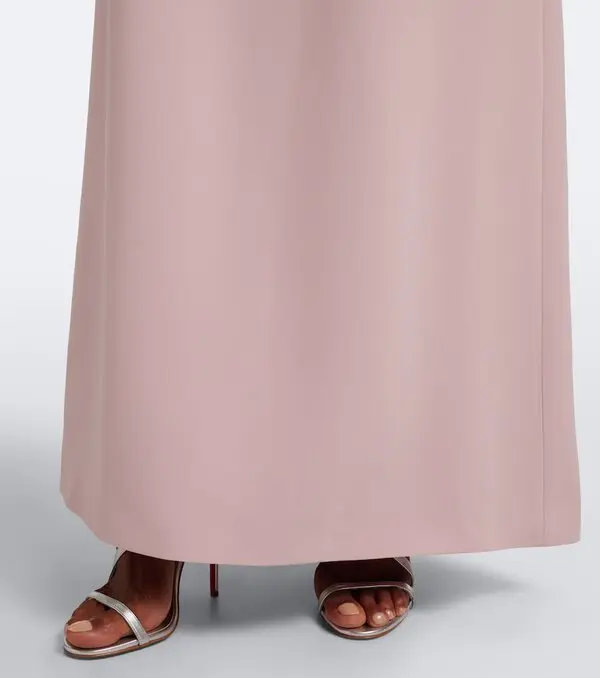 Costarellos Jevi Embellished Floral Appliqué Crepe Gown