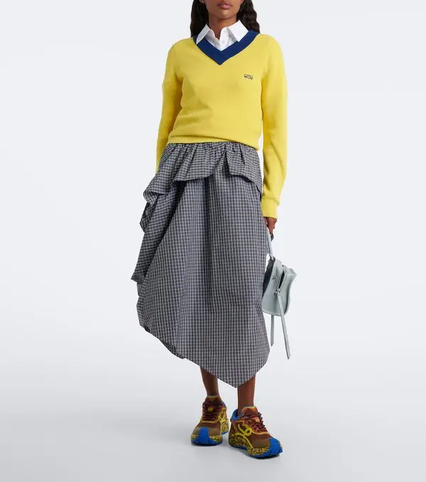 Loewe Pogo Colorblocked Mesh-trimmed Sneakers