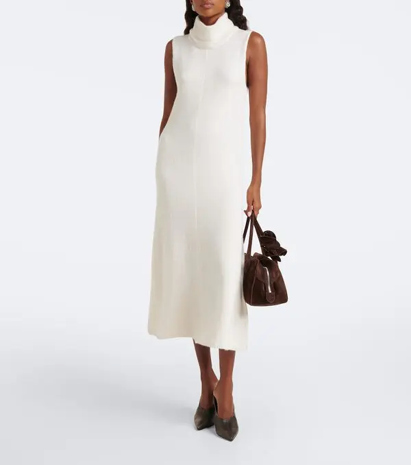 Magda Butrym Wool, Silk, And Cashmere Midi Dress