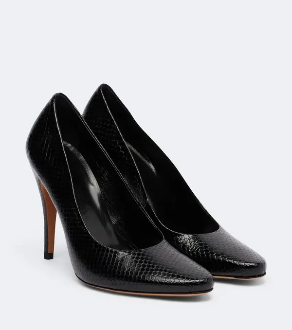 JUDE Jerry Snake-effect Leather Pumps