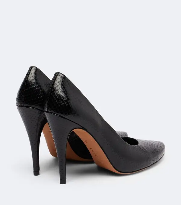 JUDE Jerry Snake-effect Leather Pumps